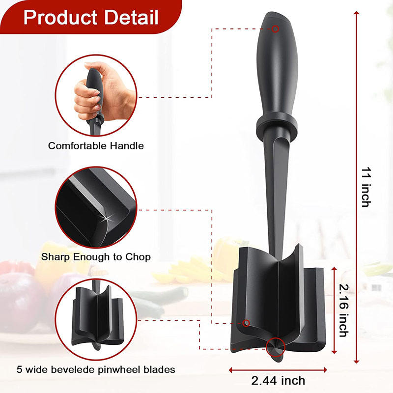 Meat Chopper & Shredder | Heat Resistant Ground Beef Smasher & Cooking ...
