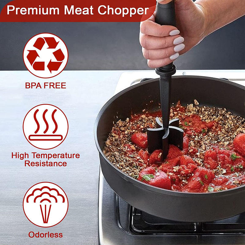 Meat Chopper & Shredder | Heat Resistant Ground Beef Smasher & Cooking ...