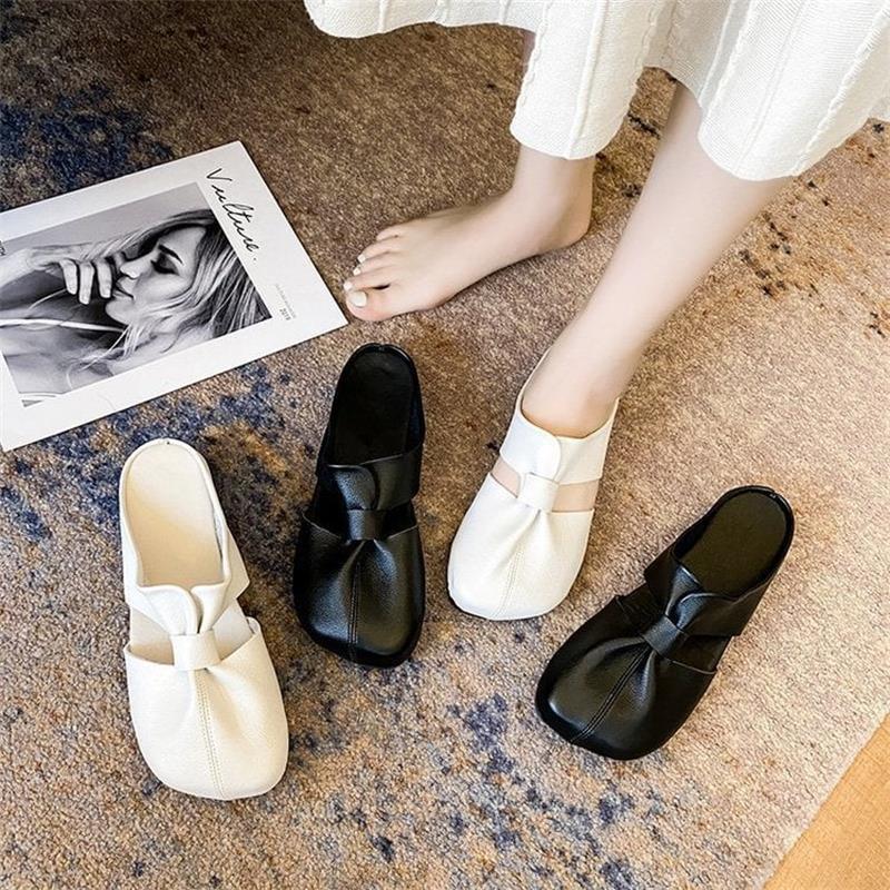 Cut-Out Design Flat Mules – spainho