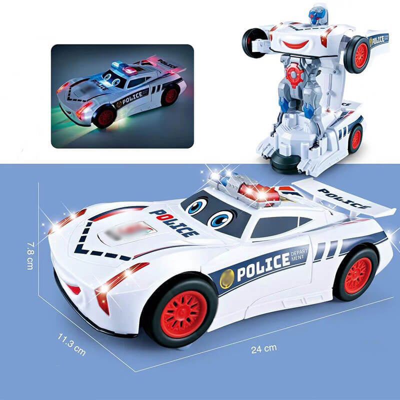 [Best Gift For Kid] Electric Universal Deformation Police Toy Car – spainho