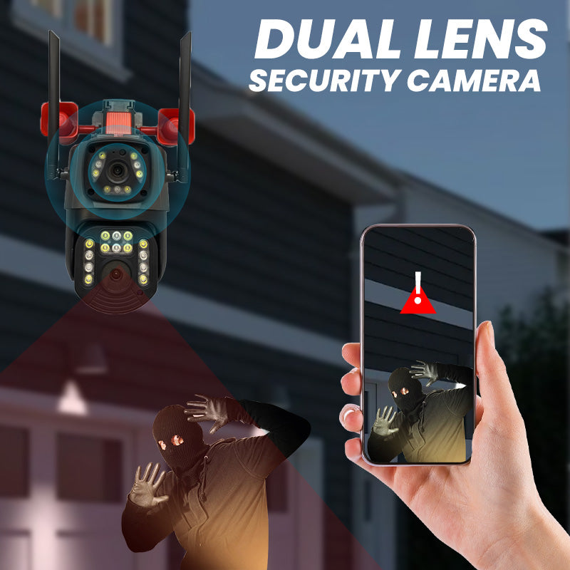 Waterproof Night Vision Dual Lens Security Camera – spainho