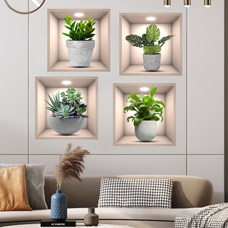 Potted Decorative Painting Wall Stickers – spainho