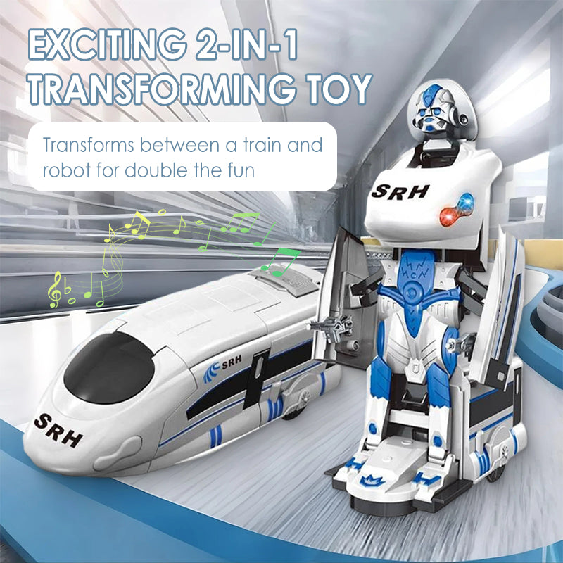 Rechargeable Transforming Train Robot Toy – spainho