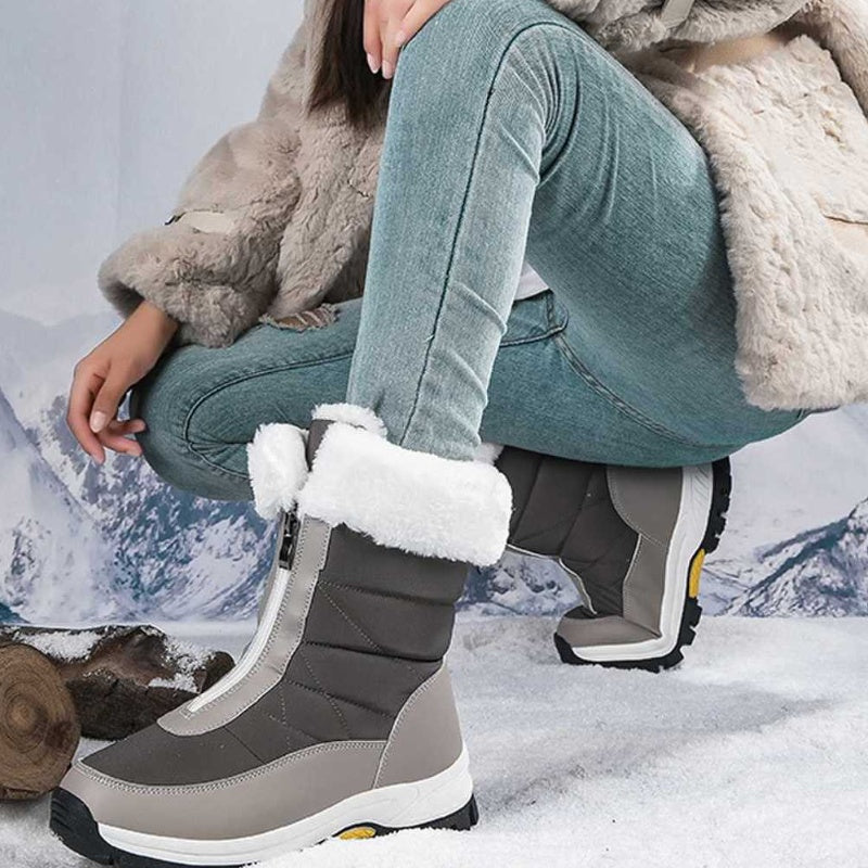 Women’s Non-Slip Warm Zipper Snow Boots – spainho