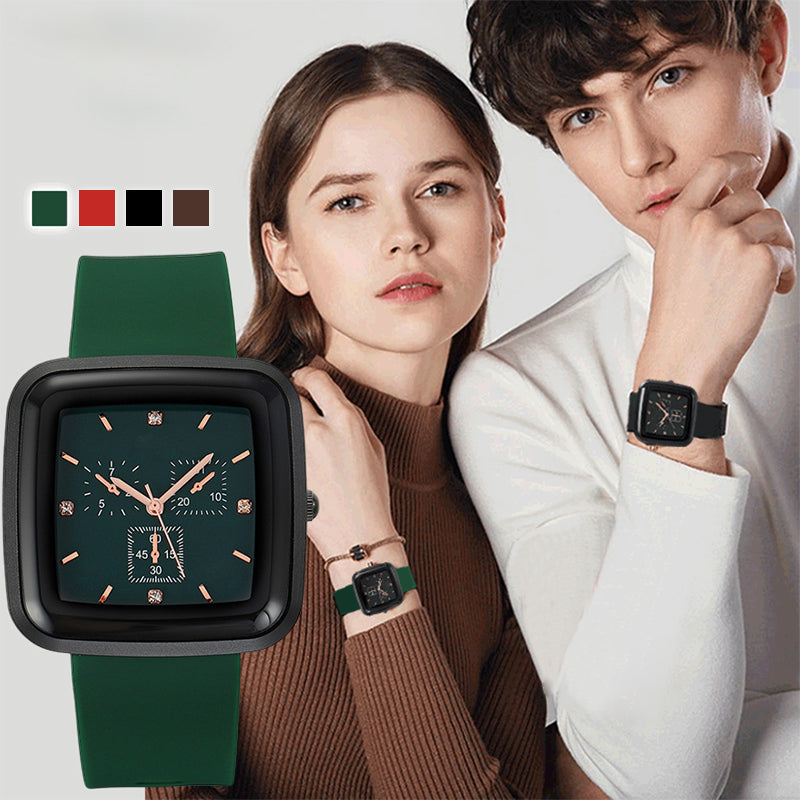 Silicone Band Square Dial Watch⌚ – spainho